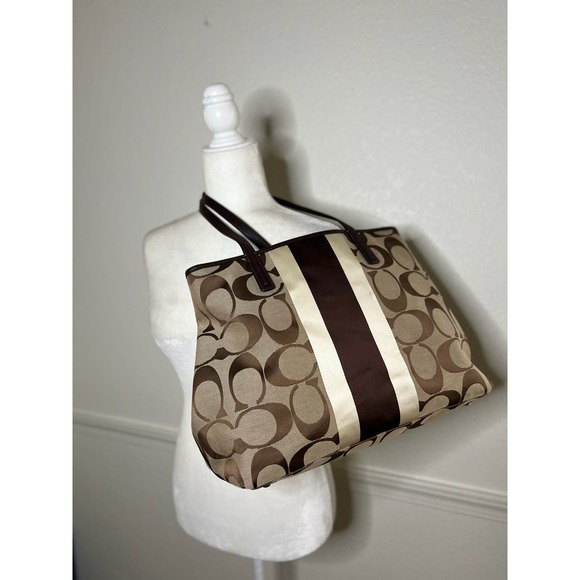 Coach | Bags | Authentic Coach 054 Signature Khaki Mahogany Monogram ...